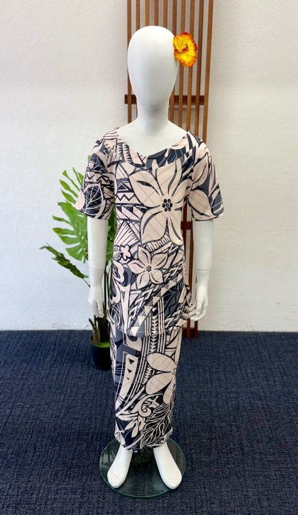 Girls 2-Piece Puletasi’s (V Neck) - Rita's Fashion