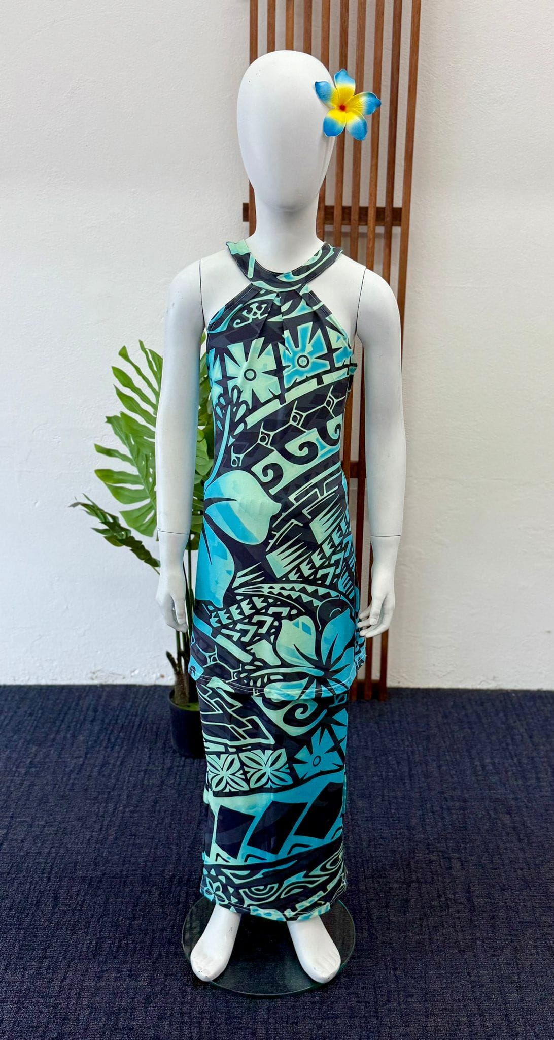 Halter-Neck Girls 2-piece Puletasi’s - Rita's Fashion